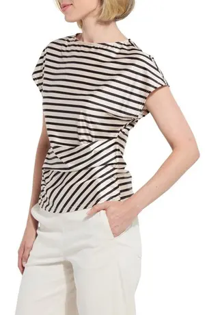 Lyssé Bruna Stripe Satin Top