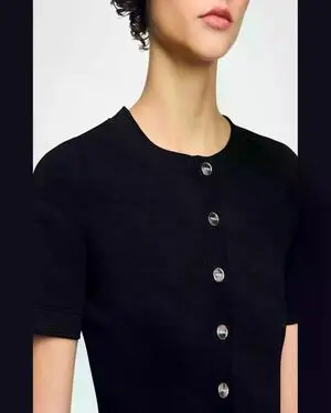 Sandro Paradis Pleated-hem Mini Dress
