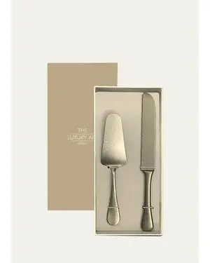 MEPRA Vintage-style 2-piece Cake Set - Silver