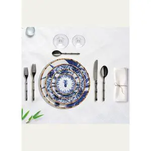 MEPRA Bali Gold Mirror 5-piece Flatware Place Setting - Black