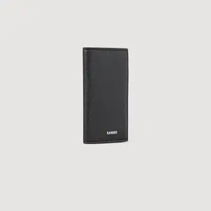 Sandro Reconstituted Leather Leather Wallet - Black