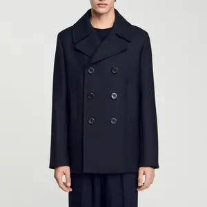 Sandro Wool Blend Double-breasted Pea Coat