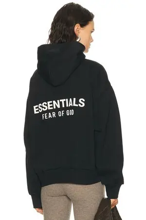 Men's Essentials Black Hoodie Sweatshirts Hoodies