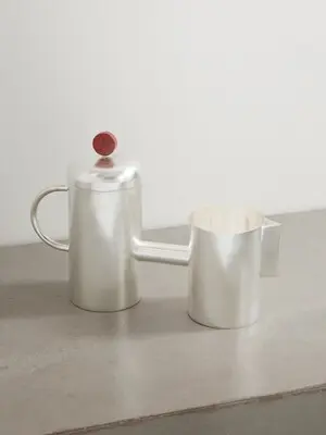 NATALIA CRIADO Oho -plated Jasper Tea Pot - Silver