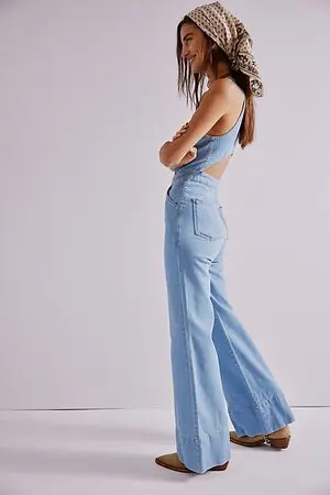 Free People We The Free Stratus Denim Jumpsuit