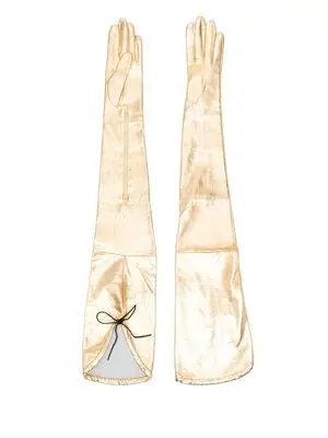 MANOKHI Long Gloves - Gold