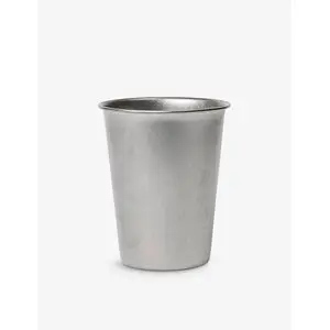 FERM LIVING Tumbled Textured Stainless-steel Cup 10cm - Stainless Steel