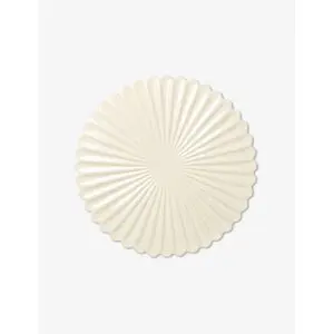 FERM LIVING Fountain Scalloped-edge Stoneware Cake Stand