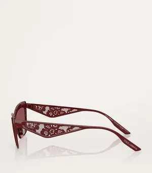 Dolce & Gabbana Steel Rectangular Sunglasses