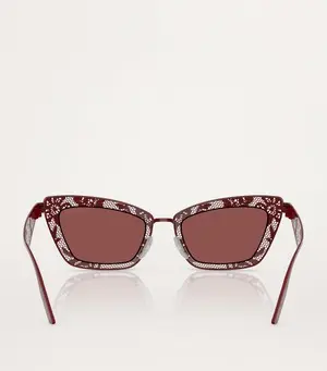 Dolce & Gabbana Steel Rectangular Sunglasses