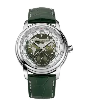 FREDERIQUE CONSTANT Classic Worldtimer Manufacture Watch - Green/green