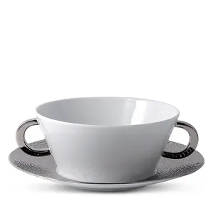 Bernardaud Ecume Platinum Soup Cup - No Color