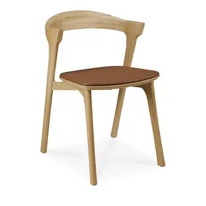 ETHNICRAFT Bok Dining Chair - Oak With Cognac Leather