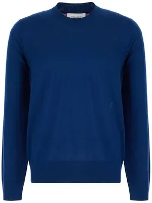 FERRAGAMO Logo-embroidered Jumper - Blue