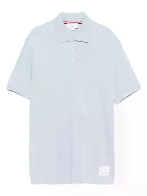 Thom Browne Pique 4-bar Polo Shirt - Blue