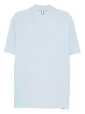 Thom Browne Pique 4-bar Polo Shirt - Blue