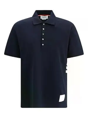 Thom Browne Classic Pique 4-bar Polo - Blue