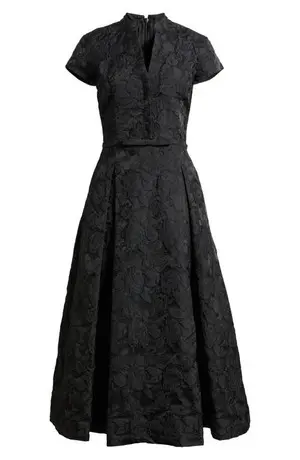 Sachin & Babi Hanna Floral Cloqué Midi Dress