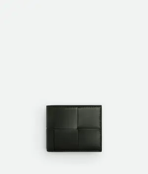 BOTTEGA  VENETA Cassette Bi-fold Wallet With Coin Purse - Dark Moss