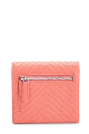 Chanel Chevron Lambskin Compact Wallet