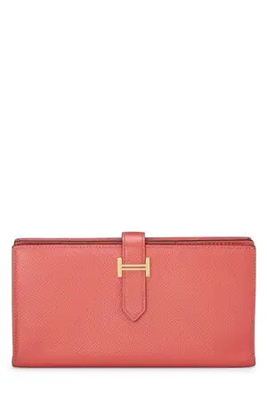 Hermès Epsom Bearn Wallet - Rose Jaipur