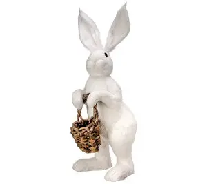 VALERIE PARR HILL Display Easter Bunny Holding Basket 28' Vale Rie - One-color