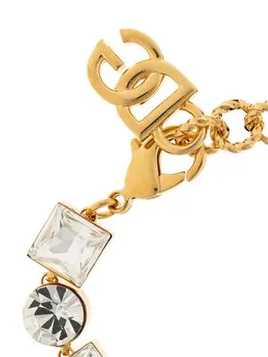 Dolce & Gabbana Logo-plaque Crystal Bracelet