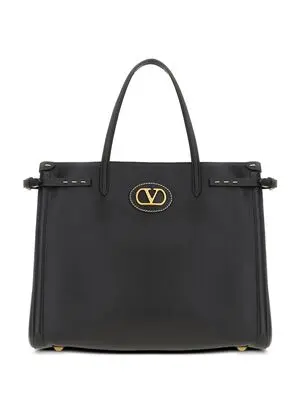 Valentino Garavani Antibes Leather Tote Bag - Black