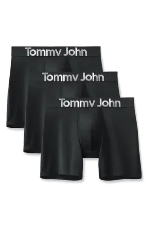 Tommy John 3-pack 360 Sport Micro 6-inch Boxer Briefs Black