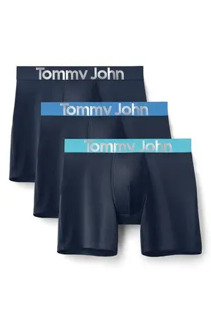 Tommy John 3-pack 360 Sport Micro 6-inch Boxer Briefs - Dress Blues/blue Elixir
