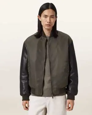 ALLSAINTS Myler Ramskull Bomber Jacket - Khaki