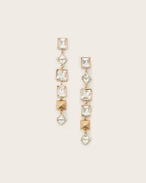 ALLSAINTS Elora Gemstone Drop Earrings - Warm Brass