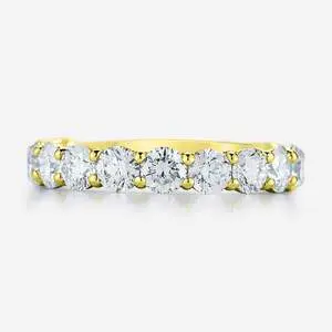Ring Concierge Round Diamond Band In 14k Yellow Gold - One-color