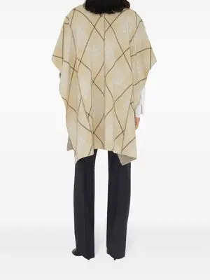 Burberry Checked Wool-blend Cape