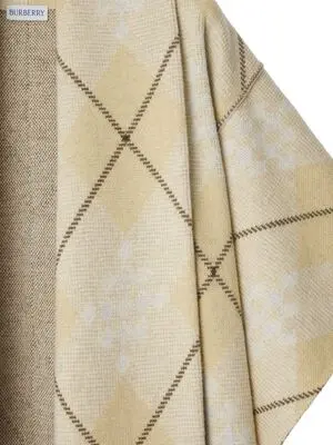 Burberry Checked Wool-blend Cape