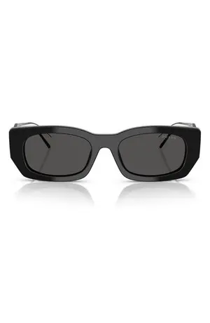 Prada Prada 53mm Pillow Square Sunglasses Black