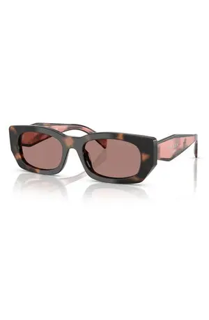 Prada 53mm Pillow Square Sunglasses - Light Brown