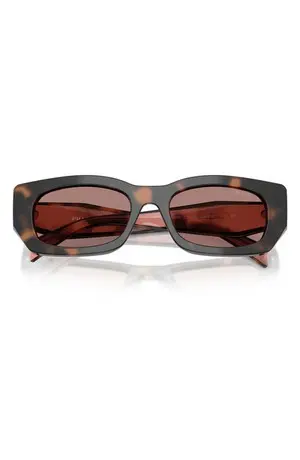 Prada 53mm Pillow Square Sunglasses - Light Brown