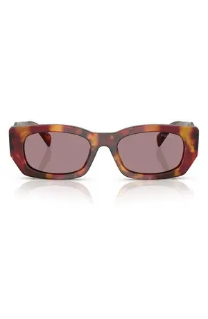 Prada Prada 53mm Pillow Square Sunglasses Tortoise