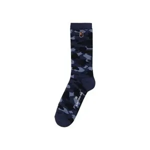 A BATHING APE BAPE Color Camo Ape Head Socks Blue