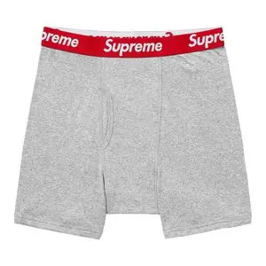 Supreme X Hanes Boxer Briefs 'heather - Grey
