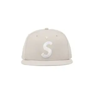 Supreme Gold Cross S Logo New Era Cap - Cream