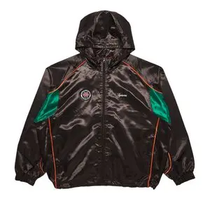 Supreme Satin Hooded Track Jacket - Brown