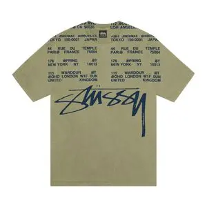 StÜssy Locations Tee Pigment Dyed 'olive