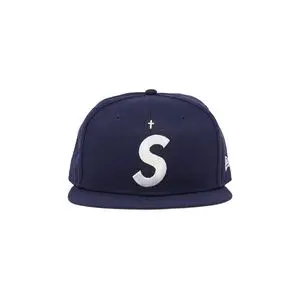 Supreme Gold Cross S Logo New Era Cap - Blue