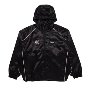 Supreme Satin Hooded Track Jacket - Black
