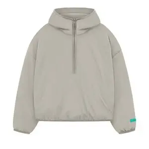 Fear Of God Nylon Filled Half Zip Hoodie 'seal - Grey