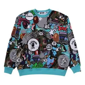 A BATHING APE Printed Crewneck