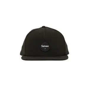 Supreme Twill Patch 5-panel Cap - Black