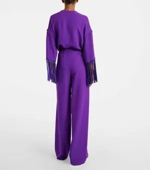 Valentino Garavani Cady Couture Wide-leg Pants